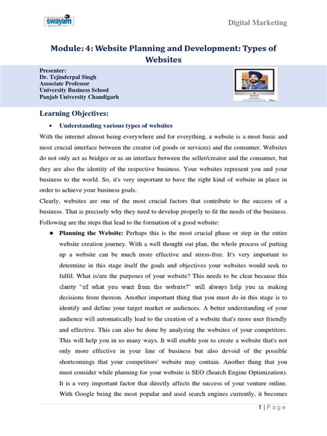 Types Of Websites Pdf Websites World Wide Web