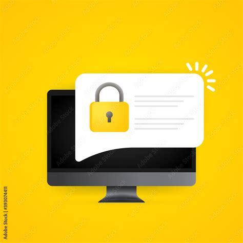 Password Security Access Push Notice On Computer Screen Verification