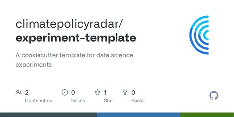 Github Climatepolicyradar Experiment Template A Cookiecutter Template For Data Science