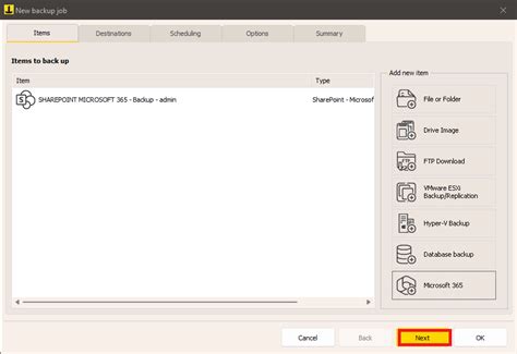 Backup Di Sharepoint Microsoft 365 Con Iperius