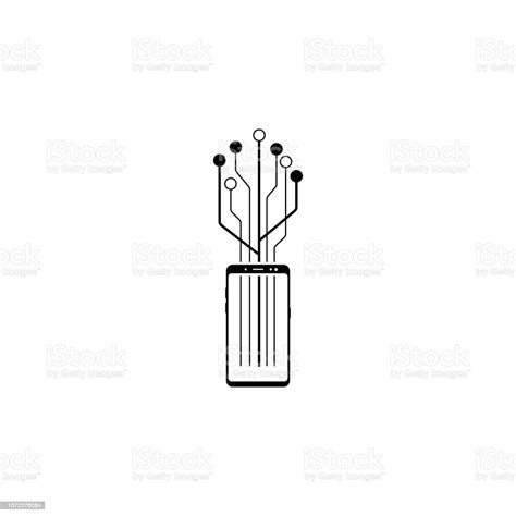 스마트폰 Cpu 웹 사이트 및 모바일 최소한의 평면 디자인에 대 한 칩 벡터 아이콘 Cpu에 대한 스톡 벡터 아트 및 기타