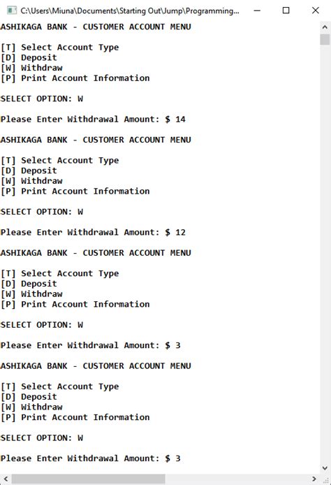 My C Playground Programming Challenge 1514 Bank Accounts