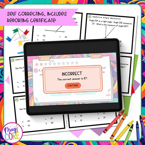 Additive Angle Measures 4th Grade Task Cards 4mdc7 Magicore