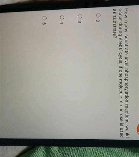 How Many Substrate Level Phosphorylation Reactions Would Occur During Kre