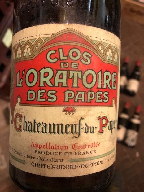 1975 Clos De Loratoire Des Papes Châteauneuf Du Pape France Rhône