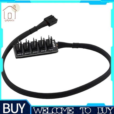 Host Case PC Cooler Fan Power Cable Female To Male Pin Socket Fan Hub Splitter Cable For