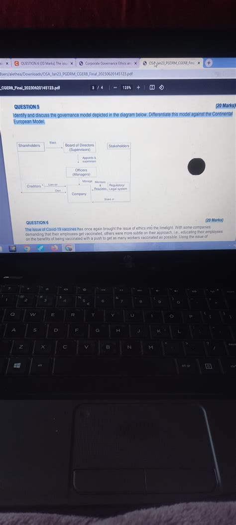 Question 5 20 Marks Identify And Discuss The