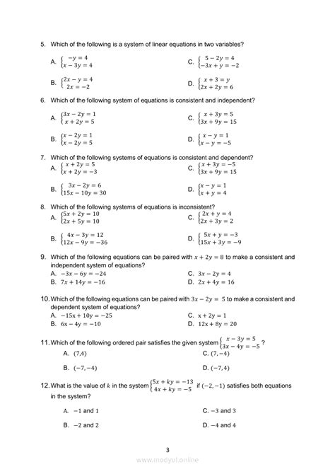 Math 8 Module 14 Illustrating Systems Of Linear Equations In Two Variables Grade 8 Modules