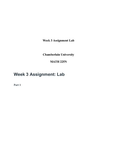 Joyweek3labassignmentdocx Week 3 Assignment Lab Chamberlain