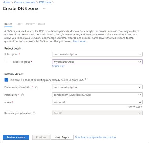 Oktatóanyag Azure Gyermek Dns Zóna Létrehozása Azure Dns Microsoft Learn