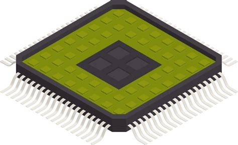 Semiconductor Chip Wheelbarrow Composition Vector Image