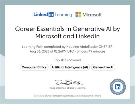 Houcine Abdelkader Cherief On Linkedin Certificate Of Completion
