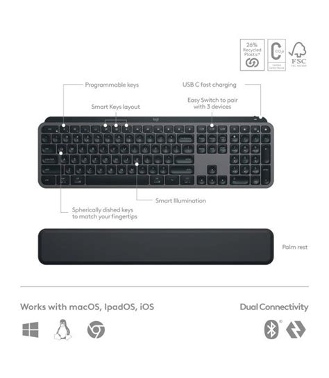 Logitech Wireless Keyboard And Mouse Mx Keys S Combo