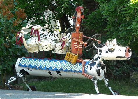 Patrick Amiot And Brigitte Laurent Sebastopol Ca Recycle Sculpture Junk Art Recycled Artwork