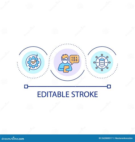 Database Master Loop Concept Icon Stock Vector Illustration Of