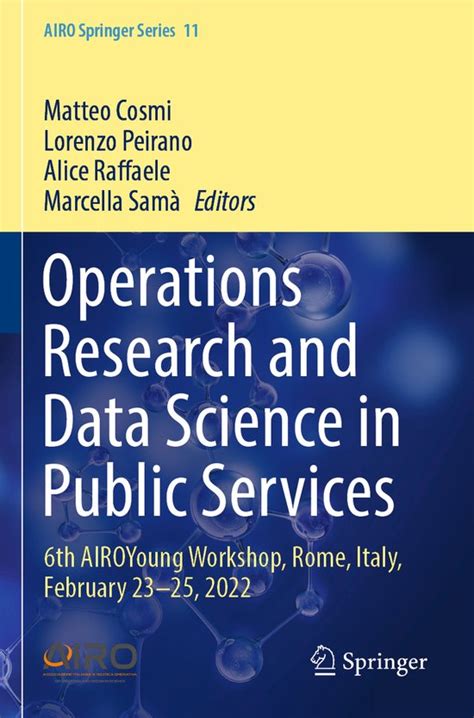 Airo Springer Series Operations Research And Data Science In Public Services Bol