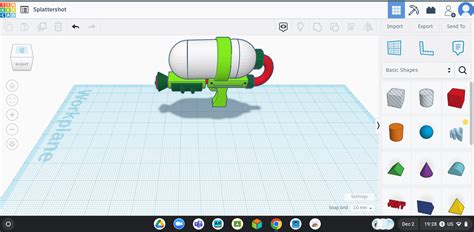 Splatoon 1 Splattershot Made In Tinkercad R Splatoon
