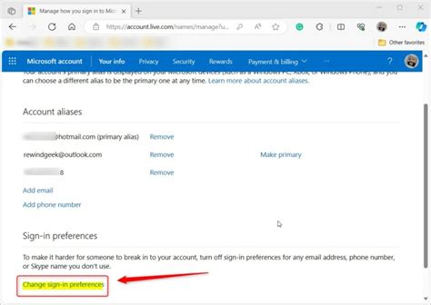 How To Enable Or Disable An Alias To Sign In To Your Microsoft Account Geek Rewind