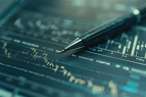 Premium Photo Financial And Technical Data Analysis Graph Pen Showing