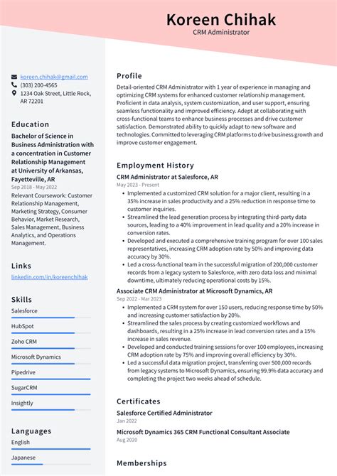 Top 17 Crm Administrator Resume Objective Examples
