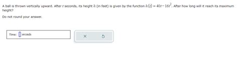 solved a ball is thrown vertically upward after t seconds