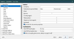 Personal Data In LibreOffice The Document Foundation Wiki