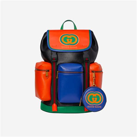 구찌 굿 게임 백팩 멀티컬러 레더 Gucci Kream