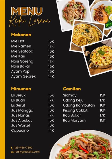 Contoh Desain Menu Makanan Dan Cara Membuatnya