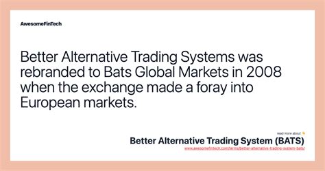 Better Alternative Trading System Bats Awesomefintech Blog
