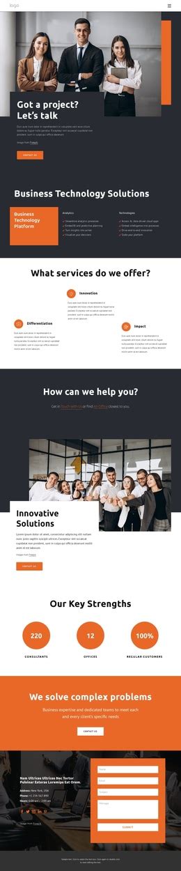 The Largest Consulting Firm One Page Template By Nicepage