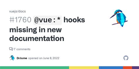 `vue` Hooks Missing In New Documentation · Issue 1760 · Vuejsdocs · Github