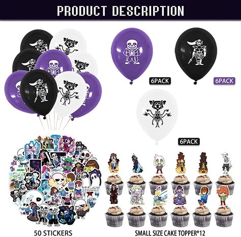 Undertale Party Decorationsbirthday Party Supplies For Undertale Themed Game Includes Banner
