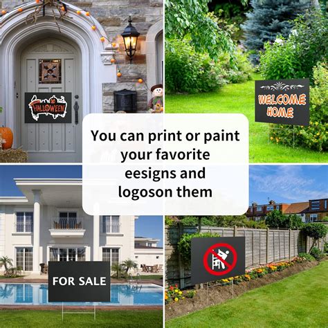 Buy 10 Pack 17x 13 Inches Black Blank Yard Signs Waterproof
