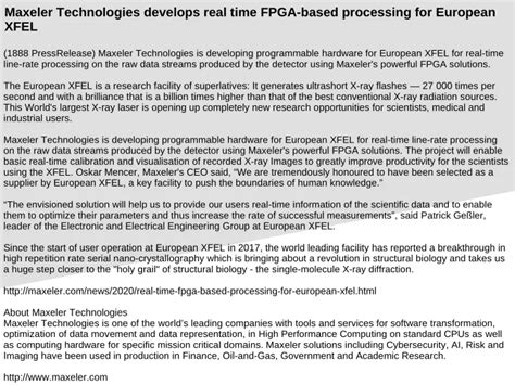 PPT Maxeler Technologies Develops Real Time FPGA Based Processing For