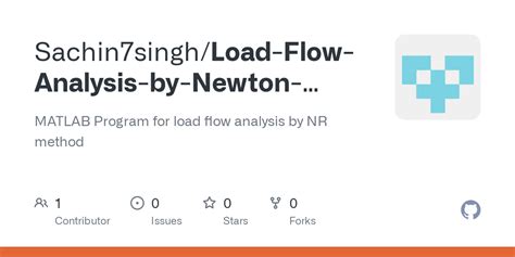Github Sachin7singhload Flow Analysis By Newton Raphson Method