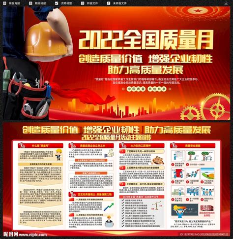 2022年全国质量月设计图 展板模板 广告设计 设计图库 昵图网