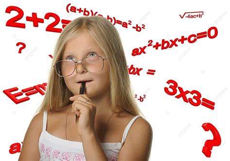 The Girl And Mathematical Formulas Letter Teaching People Photo
