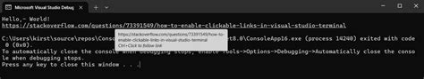 Powershell How To Enable Clickable Links In Visual Studio Terminal