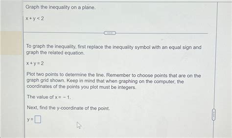 Solved Graph The Inequality On A Plane X Y