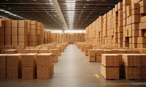 Premium Photo Rows Of Crates In Large Indoor Warehouse