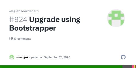 Upgrade Using Bootstrapper · Issue 924 · Oleg Shilowixsharp · Github