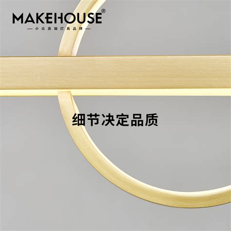 设计感吊灯餐厅长条全铜一字氛围吧台书房轻奢高端意式极简约现代 虎窝淘