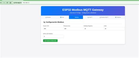 Modbus Tcp Ip Slave Gateway To Mqtt Esp32 V 1 Pdacontrol