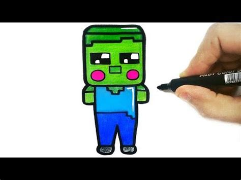 How To Draw Minecraft Zombie Youtube Drawings Draw Zombie