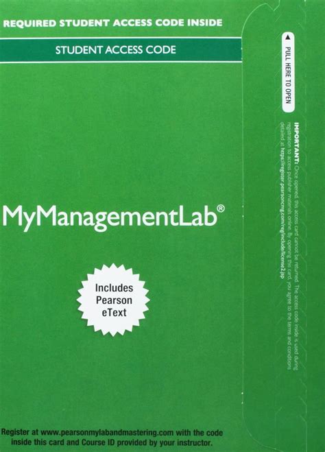 Buy Mylab Management With Pearson Etext Standalone Access Card For