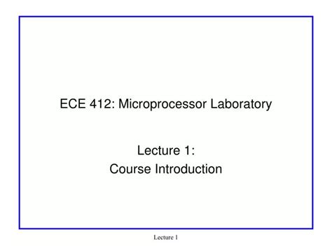 Ppt Ece 412 Microprocessor Laboratory Powerpoint Presentation Free