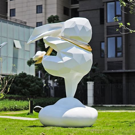 园林景观玻璃钢抽象仿真兔子雕塑几何云朵摆件户外售楼部学校装饰 淘宝网 花瓣网