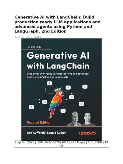 Generative Ai With Langchain Pdf Artificial Intelligence Intelligence Ai And Semantics