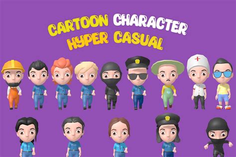 Cartoon Hyper Casual Character 3d Characters Unity Asset Store