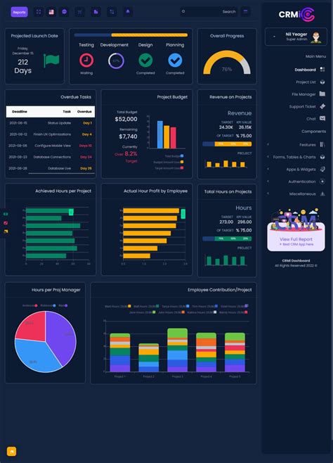 CRMI RTL Project Management Dark Dashboard 1 MultiPurpose Themes